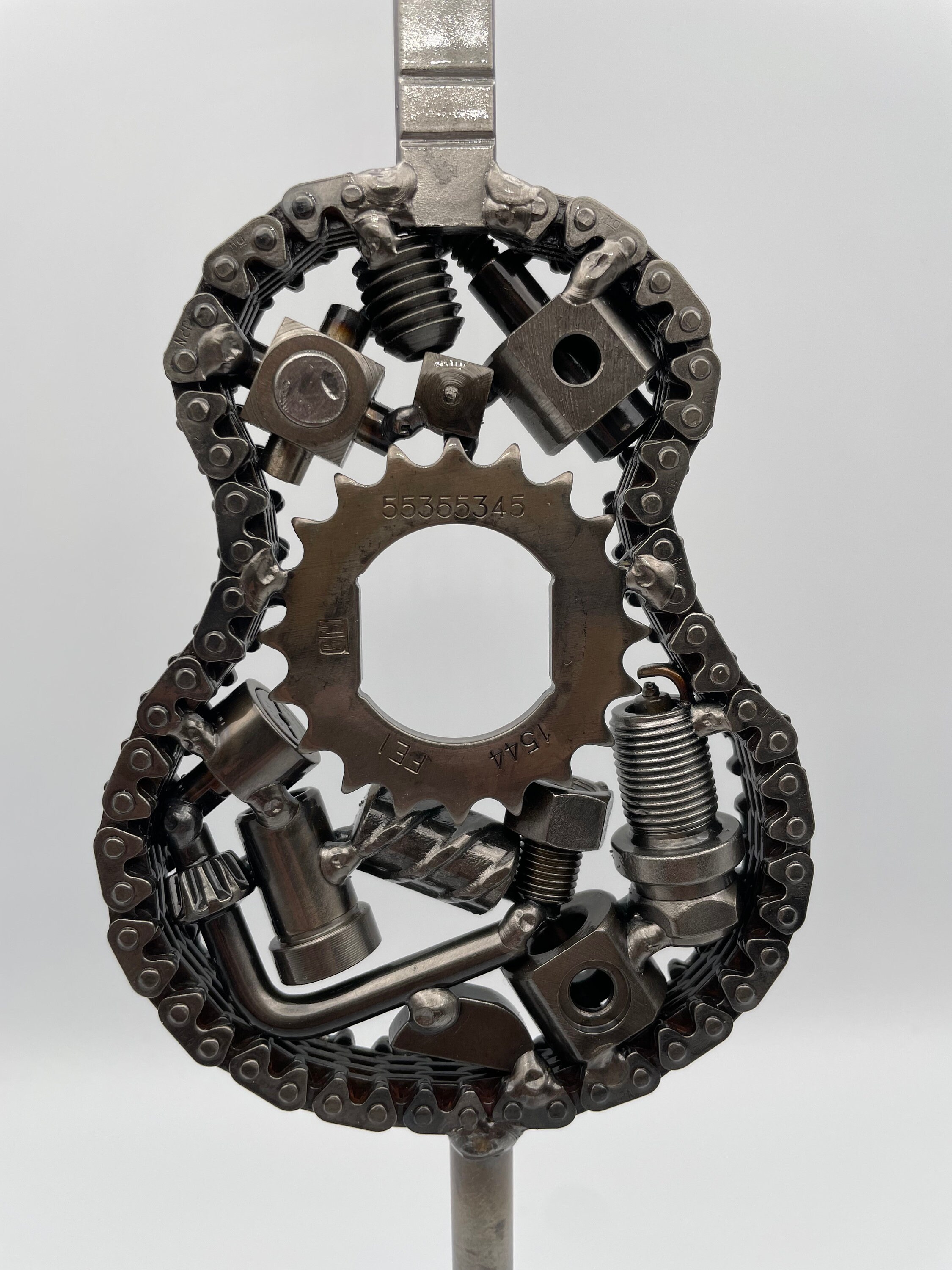 Mini Guitar Sculpture, Metal, Decorations, Model, Man Cave, Music ...