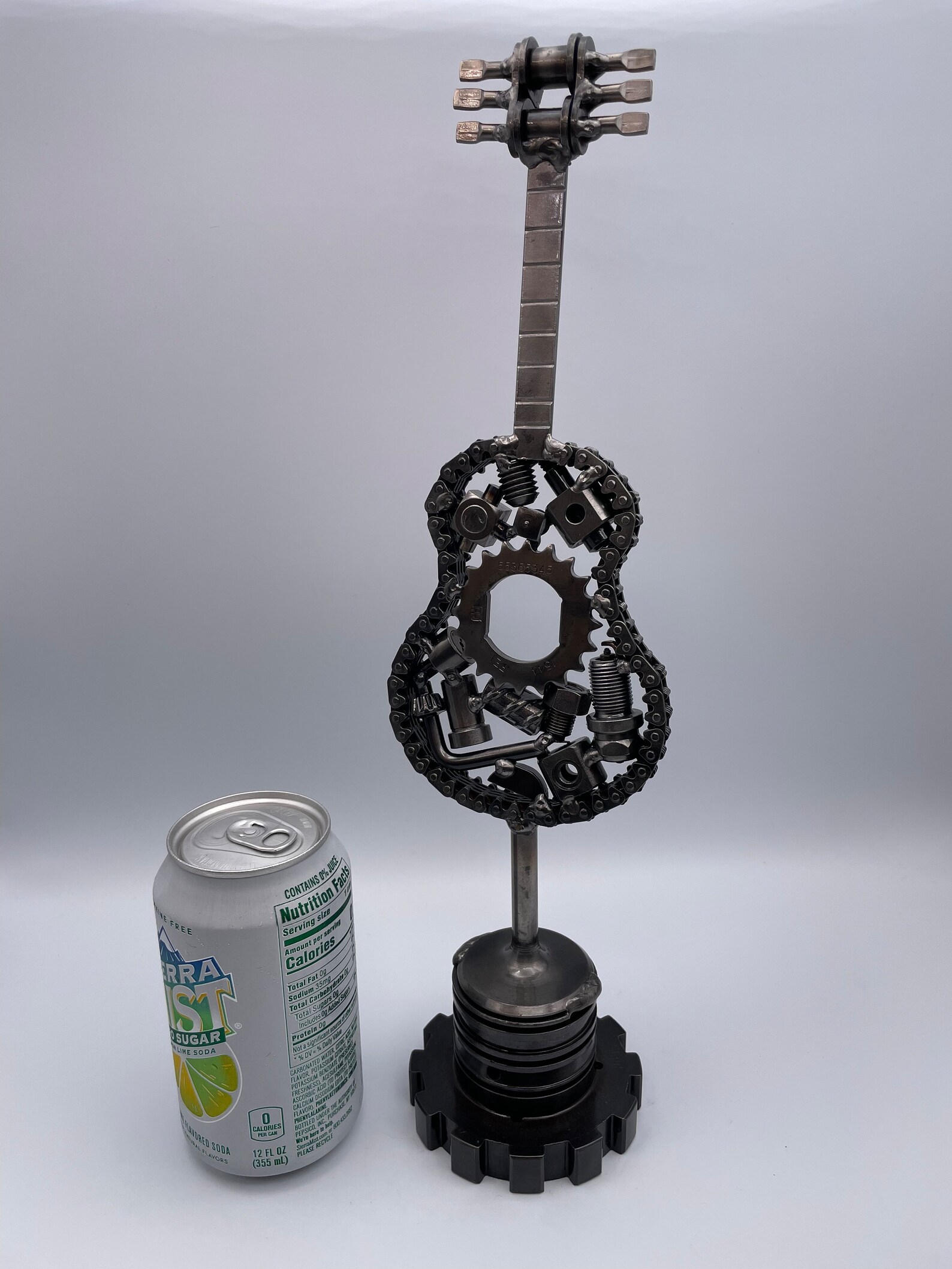 Mini Guitar Sculpture, Metal, Decorations, Model, Man Cave, Music ...