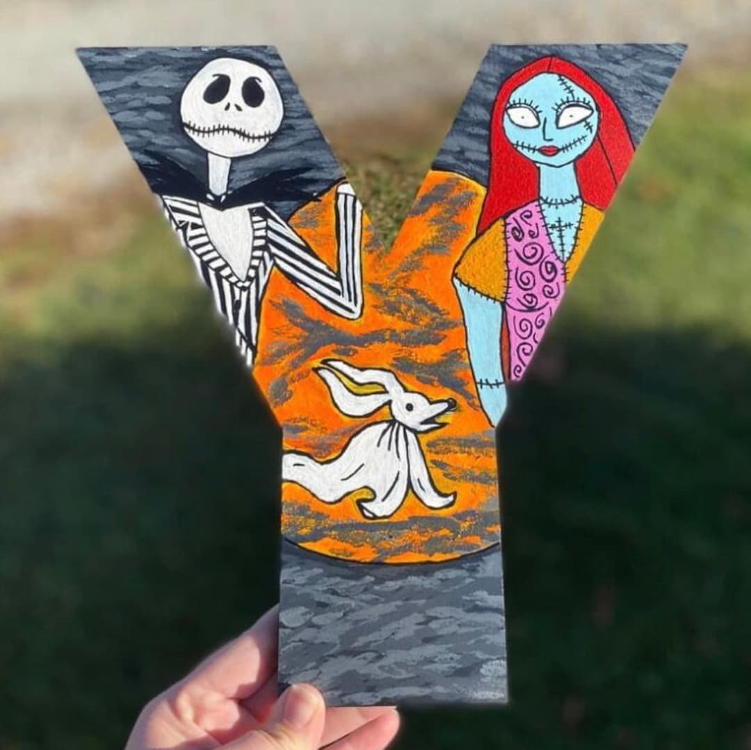Hand Painted Nightmare Before Christmas Letter, Custom Handpainted Item ...