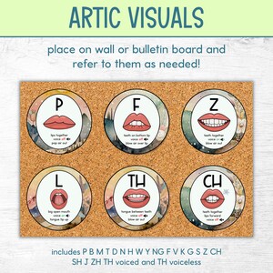 Printable Boho Mountain Articulation Mouth Visuals for Wall or Bulletin ...