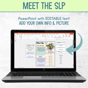 Printable Floral Theme Meet the SLP Handout | Speech Therapist Therapy ...