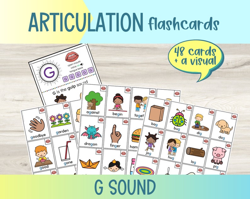 Printable G Sound Articulation Flashcards | Speech Therapy ...