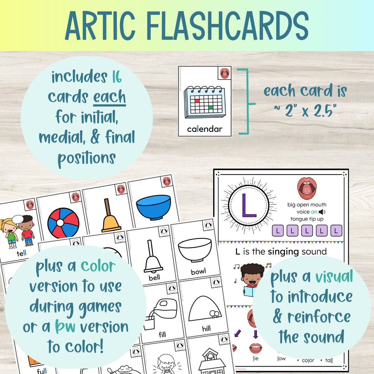 Printable L Sound and L Blends Articulation Flashcards | Speech Therapy ...