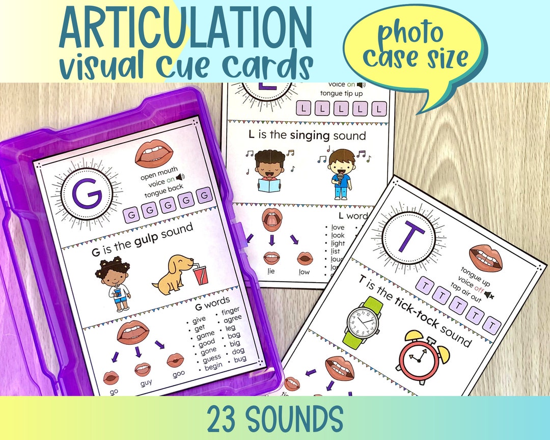 Printable Articulation Visuals for Speech Therapy | Articulation Cue ...