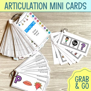 Printable Articulation Picture Cards | Mini Articulation Flashcards ...