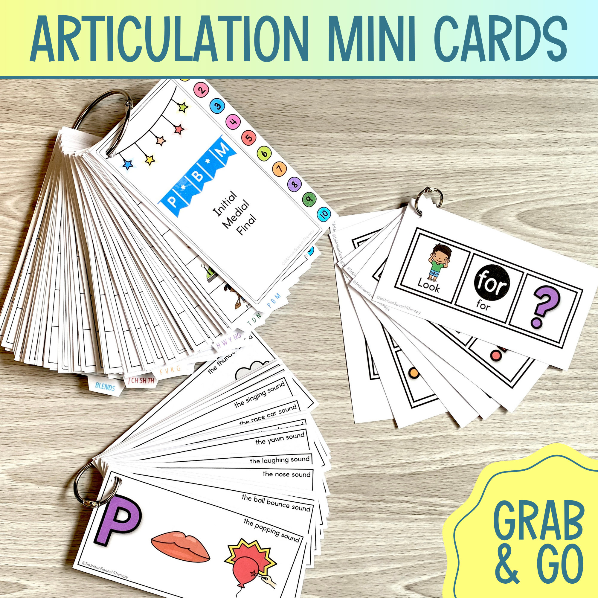 Printable Articulation Picture Cards | Mini Articulation Flashcards ...