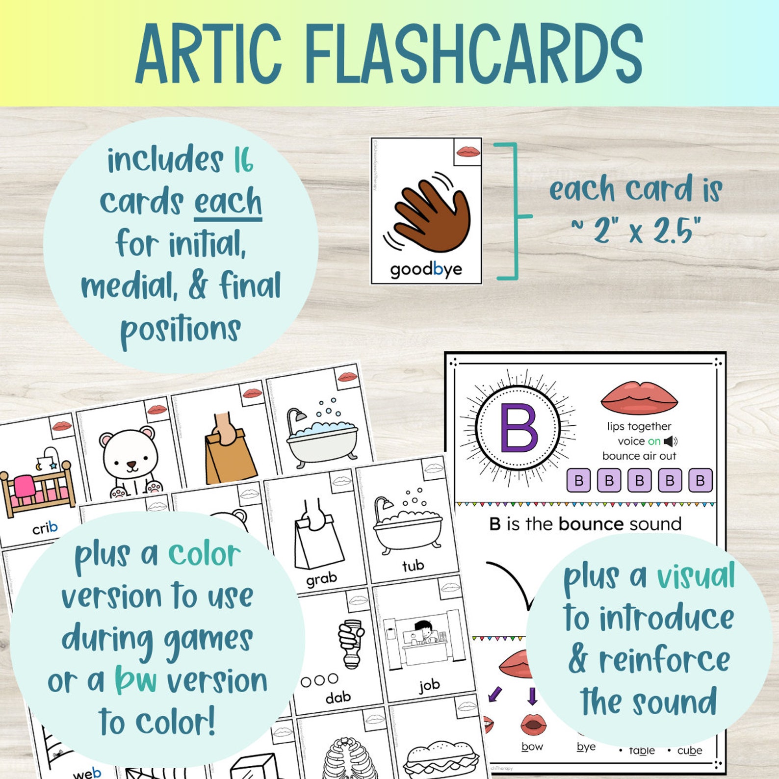 Printable B Sound Articulation Flashcards | Speech Therapy ...