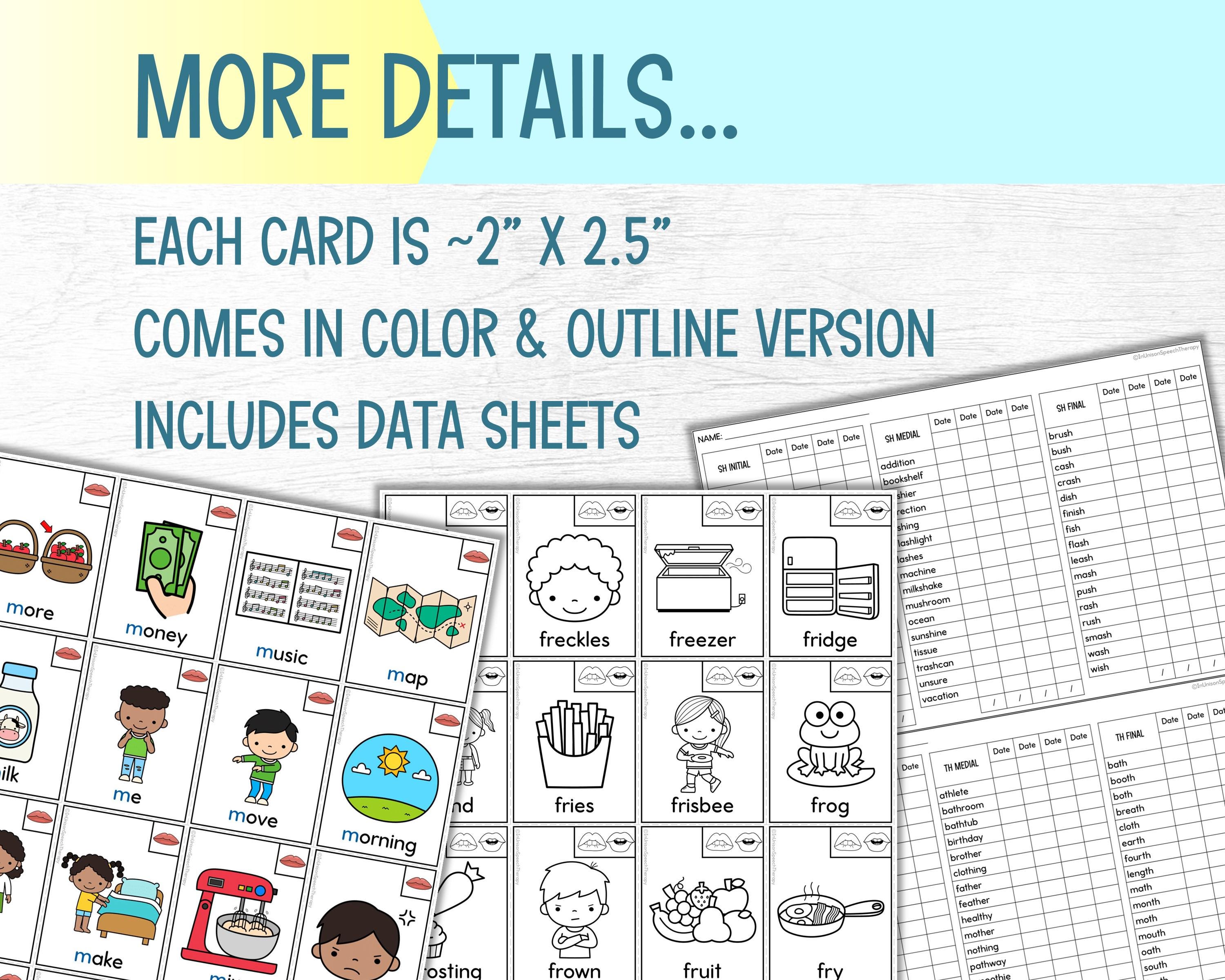 BIG Bundle Articulation Flashcards | Speech Therapy | Drill Picture ...