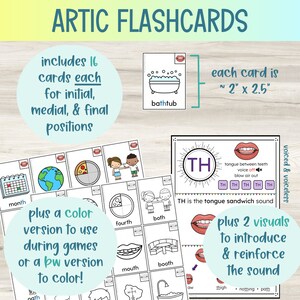 Printable TH Sound Articulation Flashcards | Speech Therapy ...