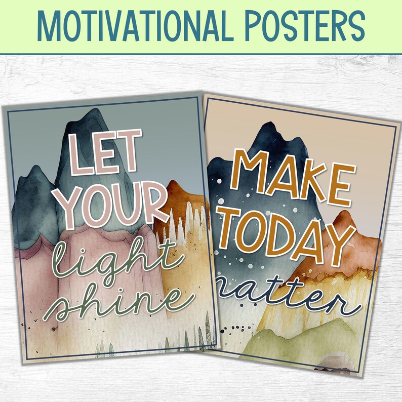 Printable Boho Mountain Speech Therapy Room Decor | SLP Classroom ...