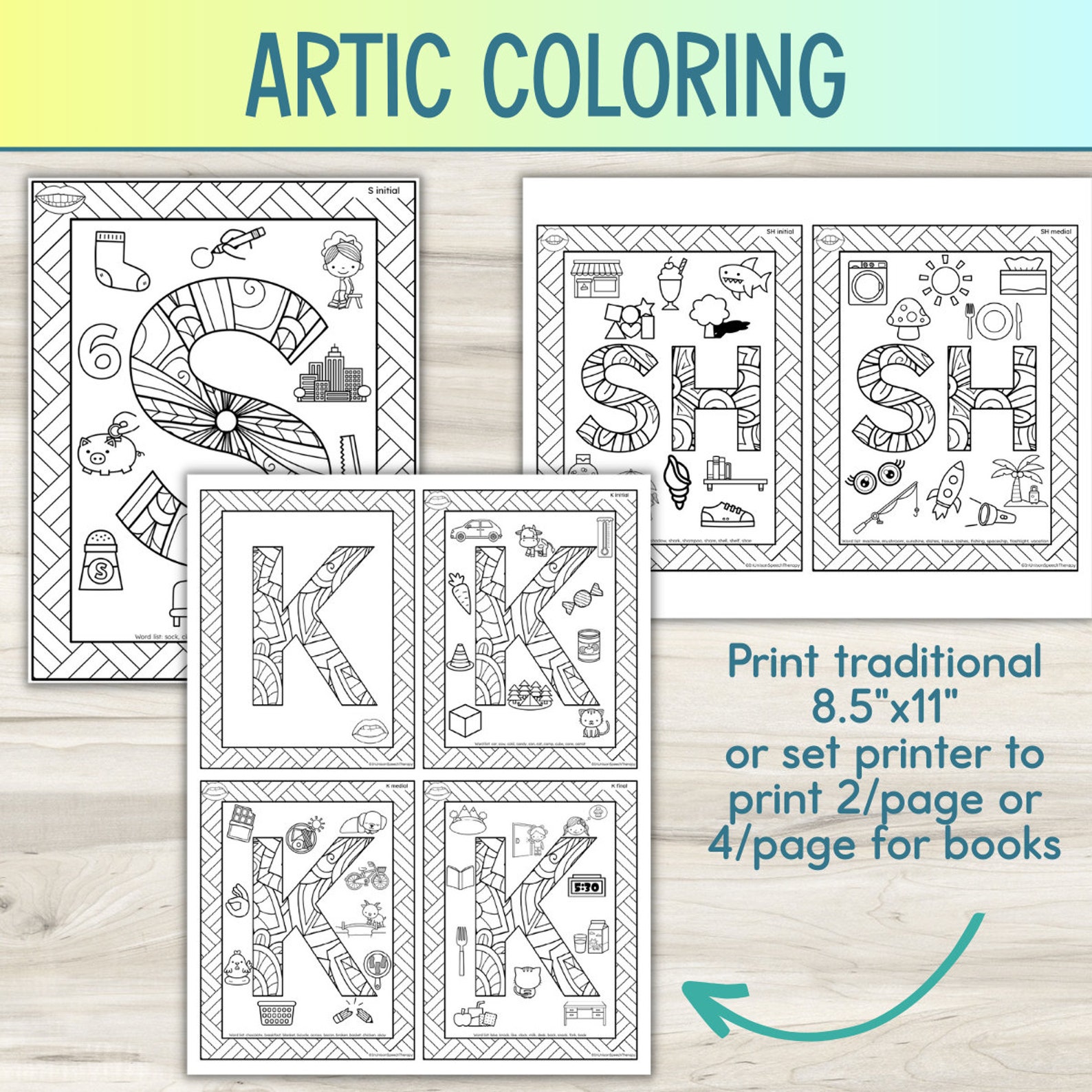 Articulation Coloring Pages | Later Sounds Articulation Activities ...