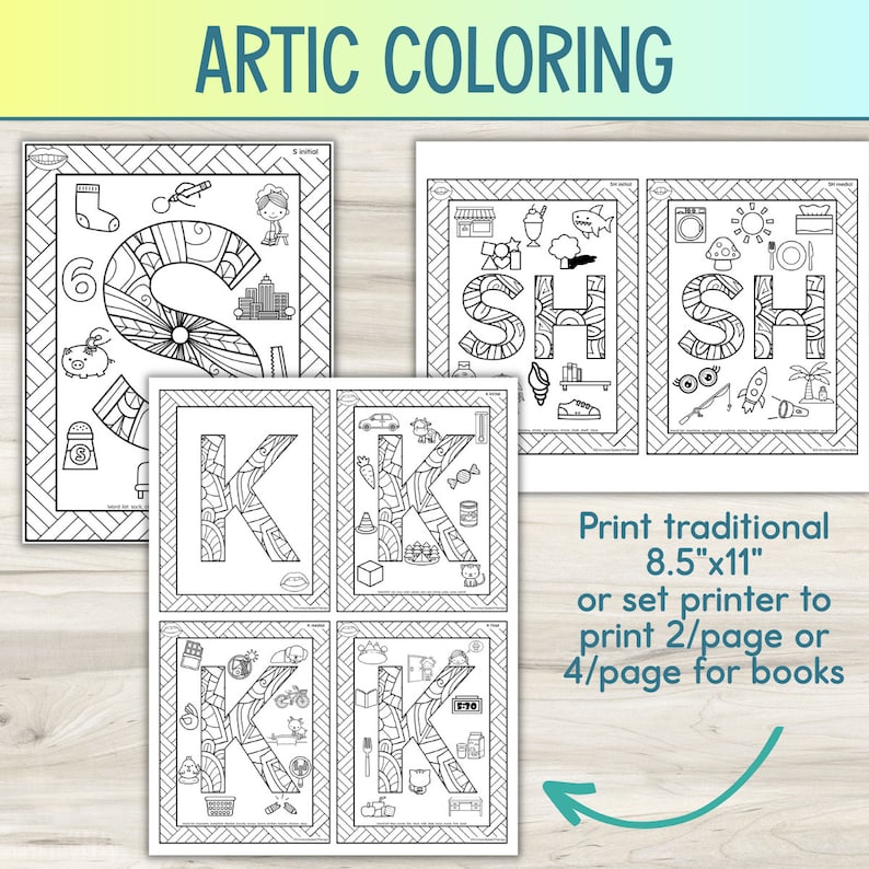 Articulation Coloring Pages | Later Sounds Articulation Activities ...