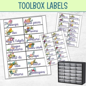 Printable Floral Theme Speech Therapy Toolbox Labels | 118 Premade or ...
