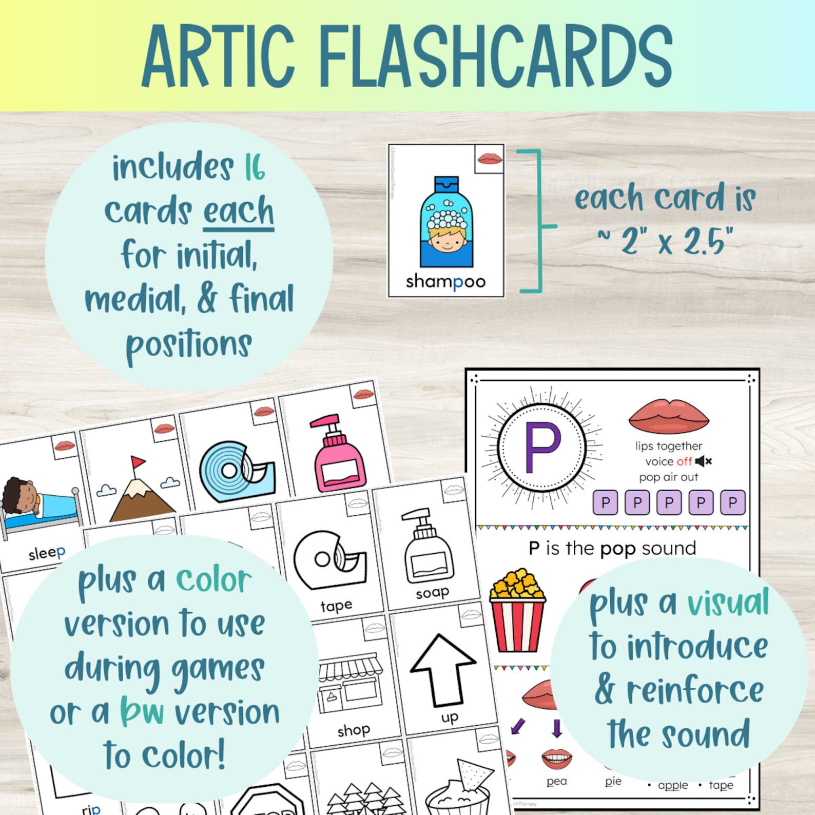 Printable P Sound Articulation Flashcards | Speech Therapy ...