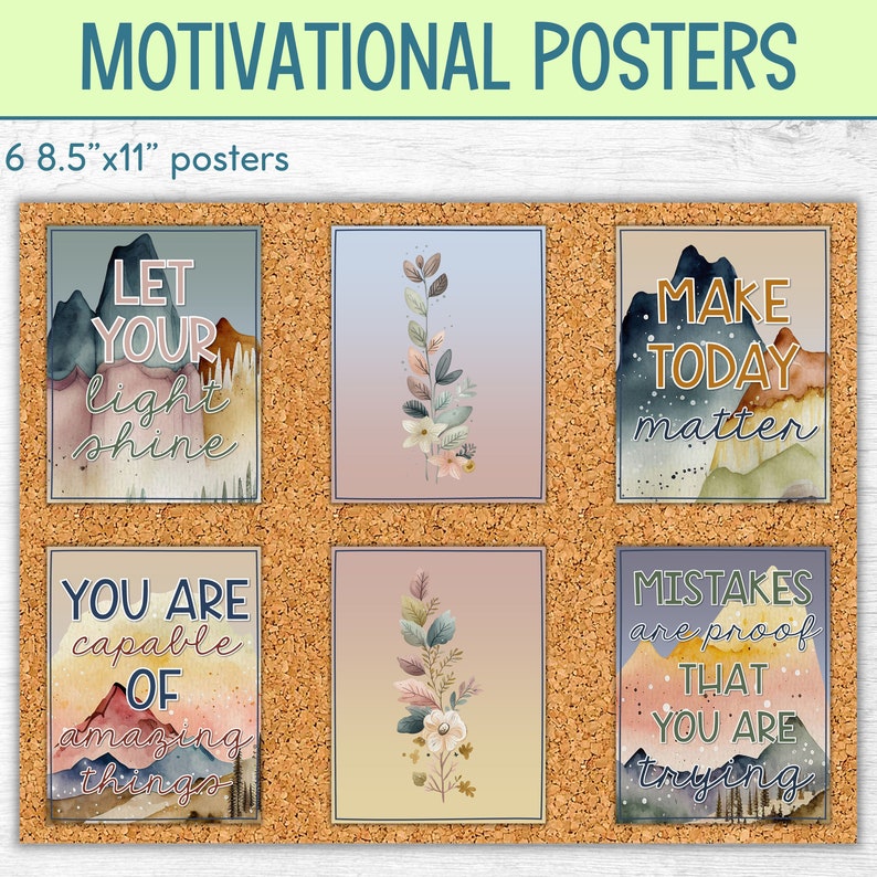 Printable Boho Mountain Speech Therapy Room Decor | SLP Classroom ...