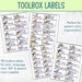 Printable Floral Theme Speech Therapy Toolbox Labels | 118 Premade or ...