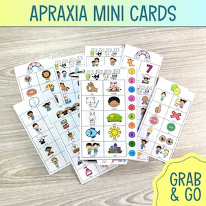 Printable Apraxia Picture Cards | Mini Apraxia Flashcards | Portable ...