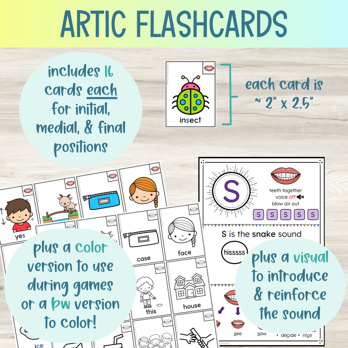 Printable S Sound and S Blends Articulation Flashcards | Speech Therapy ...