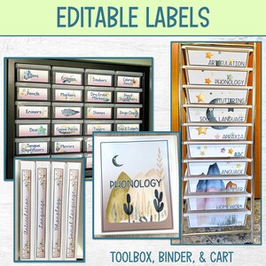 Printable Boho Mountain Speech Therapy Room Decor Bundle | Bulletin ...