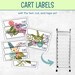Printable Floral Theme Editable Text 10 Drawer Rolling Cart Labels ...