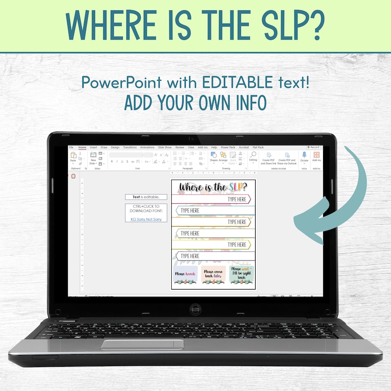 Printable Floral Theme Where is the SLP Door Sign | Speech Therapy Room ...