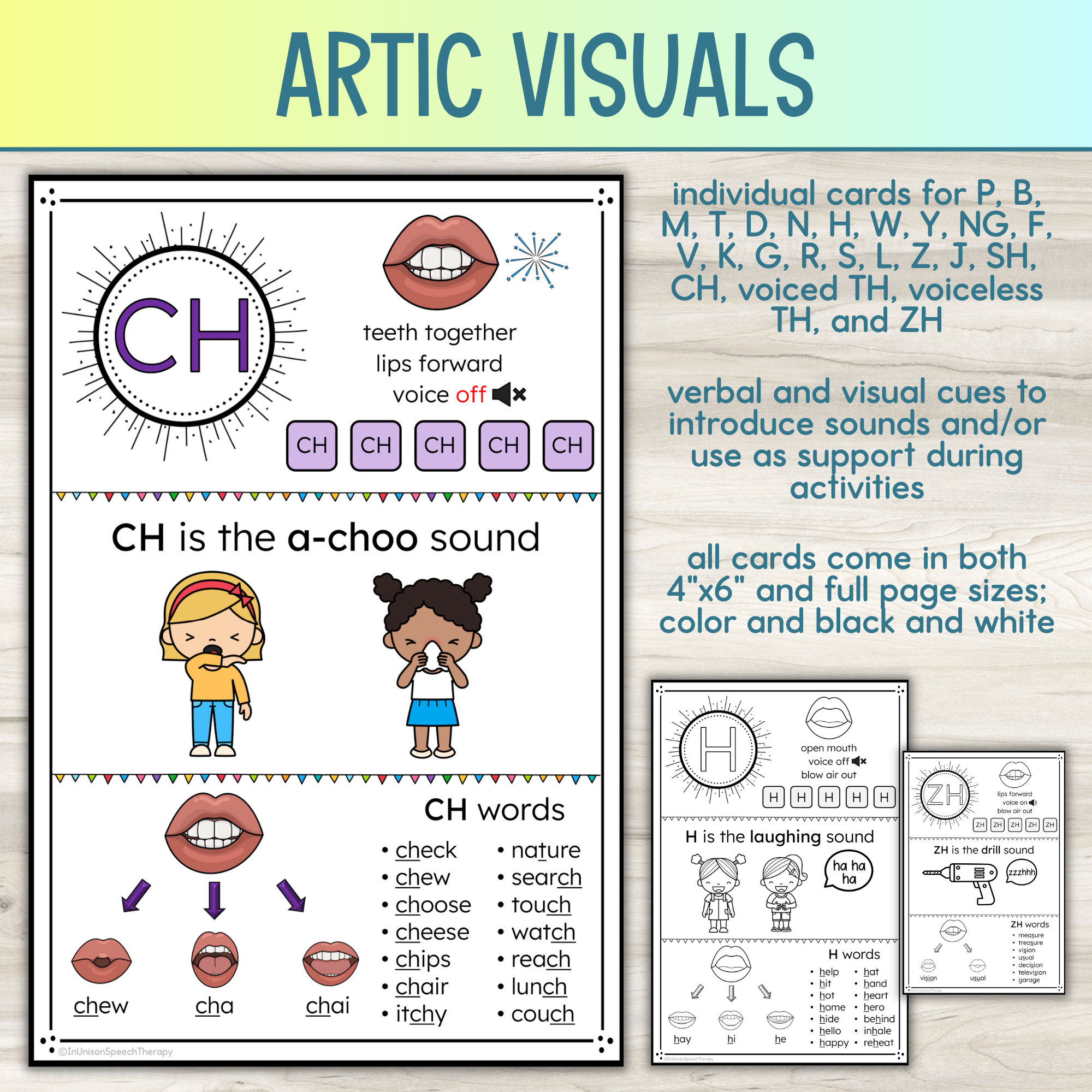Printable Articulation Visuals for Speech Therapy | Articulation Cue ...