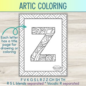 Articulation Coloring Pages | Later Sounds Articulation Activities ...