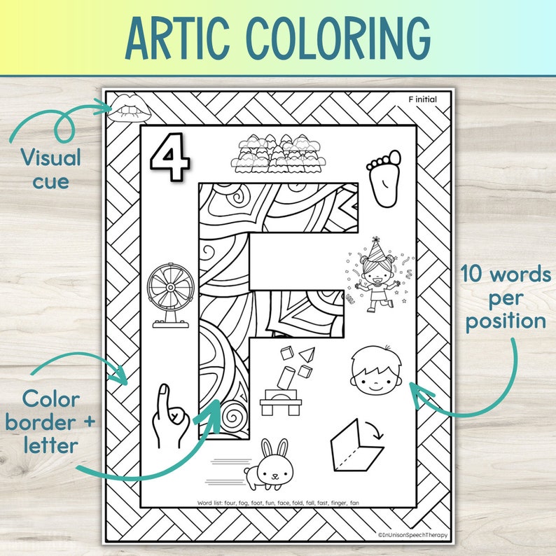 Articulation Coloring Pages | Later Sounds Articulation Activities ...