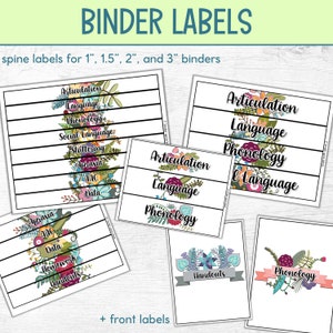 Printable Floral Theme Binder Covers and Spines | Premade and Editable ...