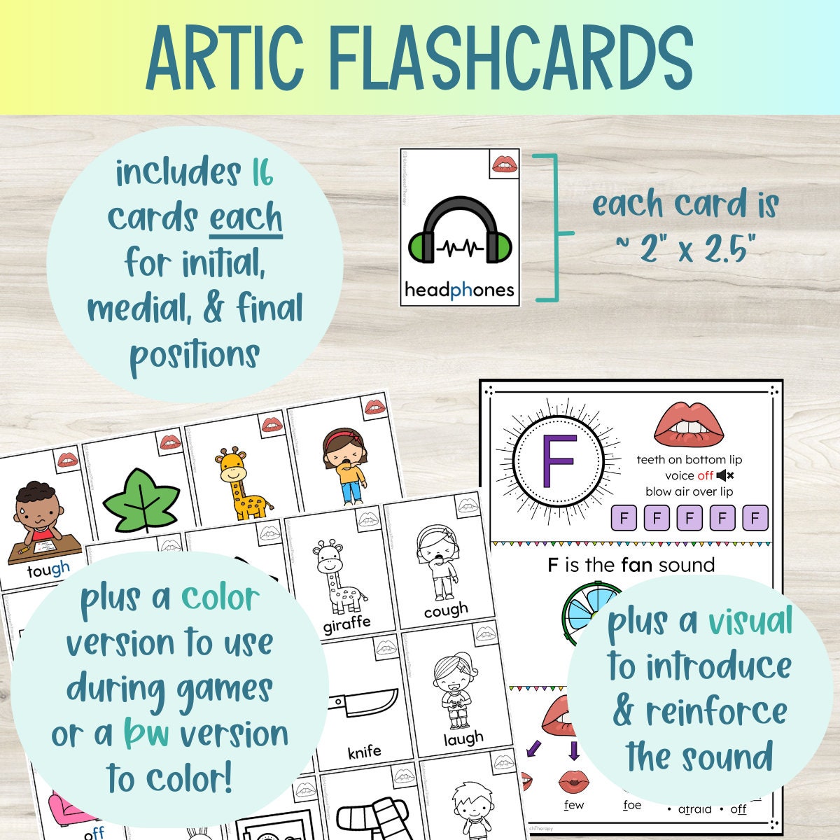 Printable F Sound Articulation Flashcards | Speech Therapy ...
