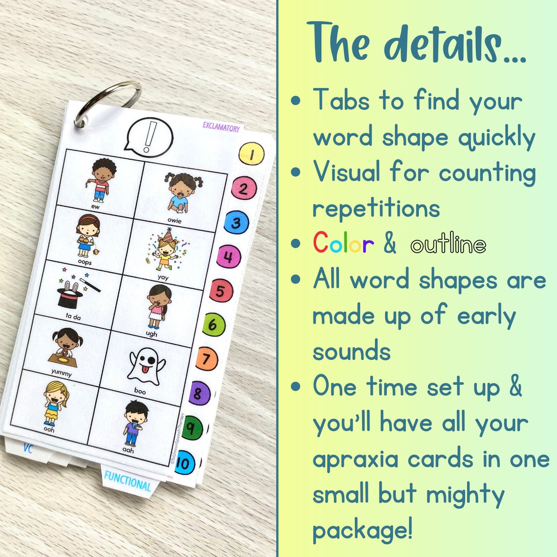 Printable Apraxia Picture Cards | Mini Apraxia Flashcards | Portable ...
