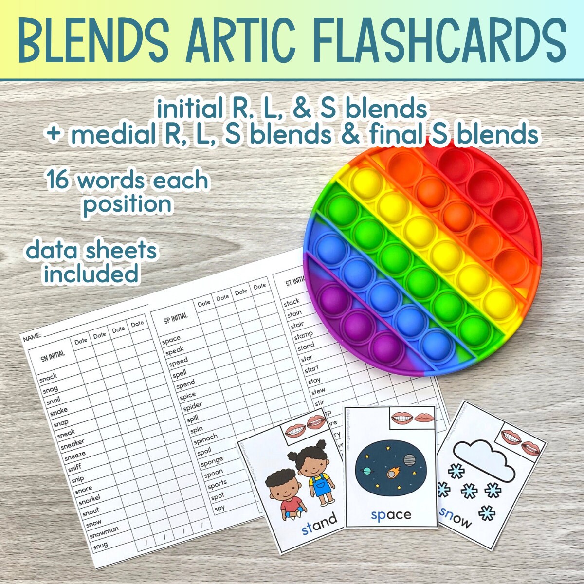 Printable Blends Articulation Flashcards for Speech Therapy - Etsy