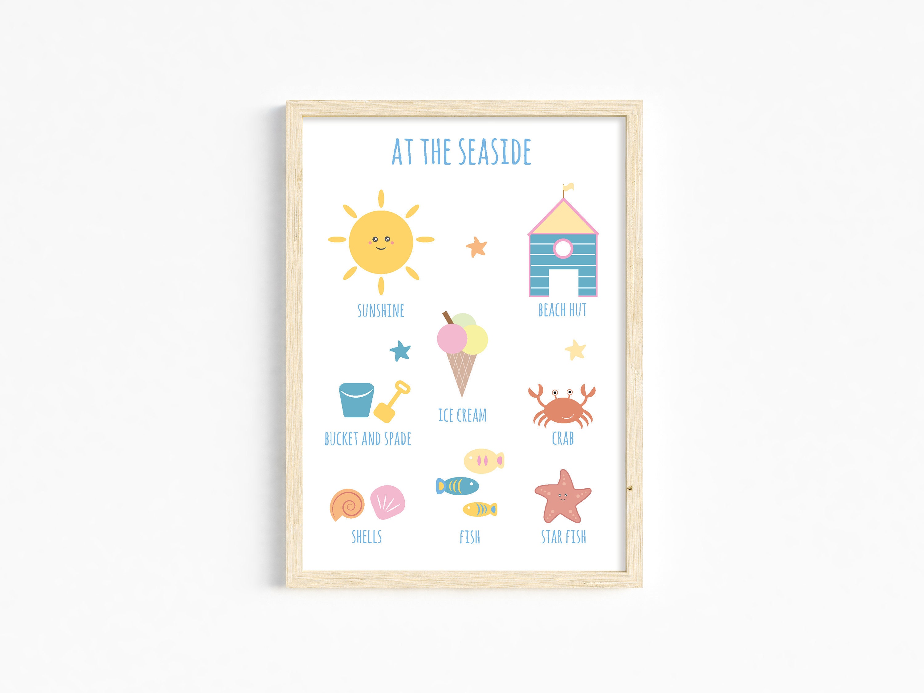 Seaside Print, Nursery Seaside Poster, Beach Print - Etsy