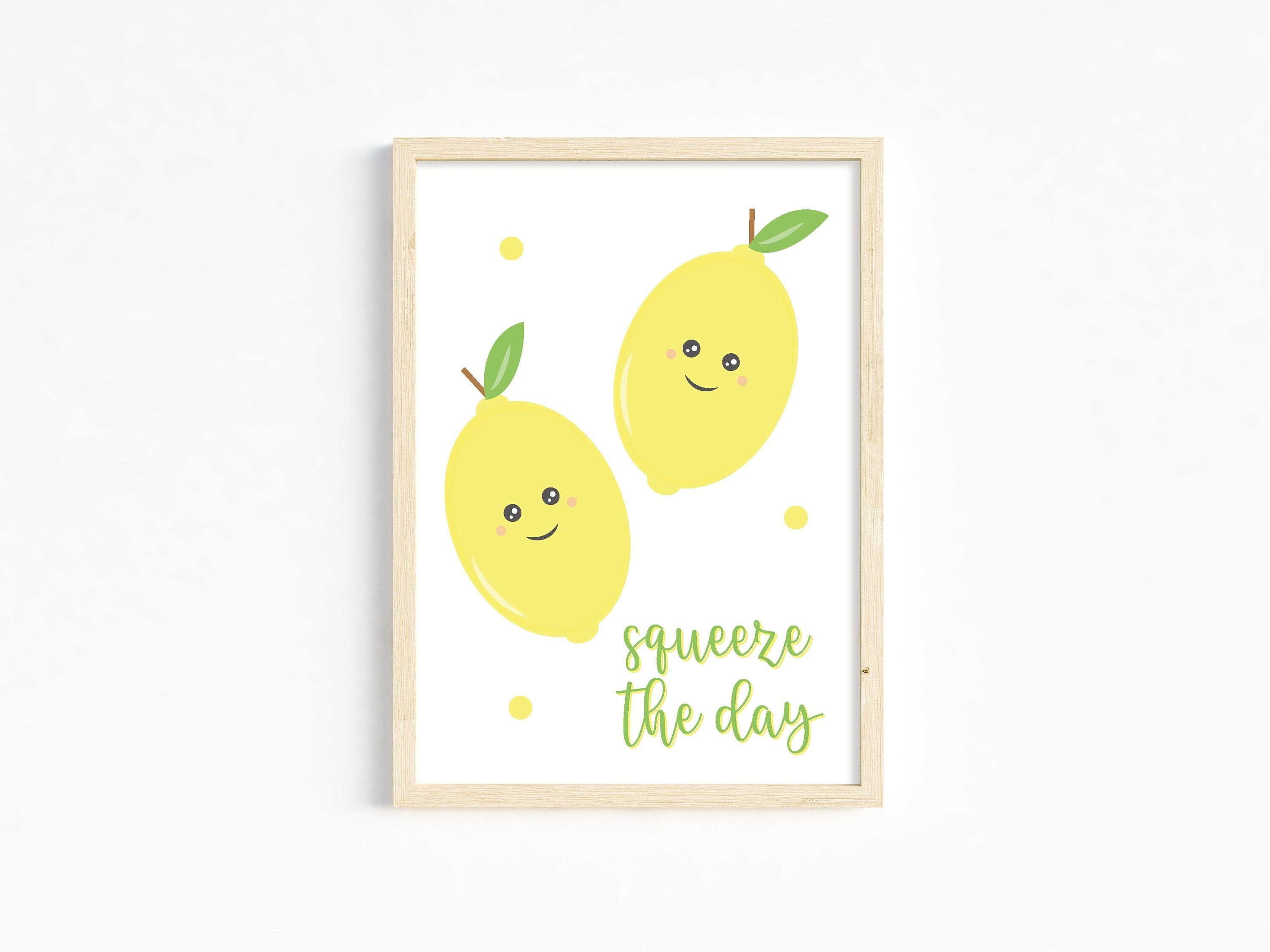 Squeeze the Day A4 Print, Lemon Print - Etsy UK