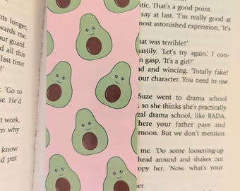 Avocado Bookmark | Bookish Bookmark | Avocado | Double Sided Bookmark ...