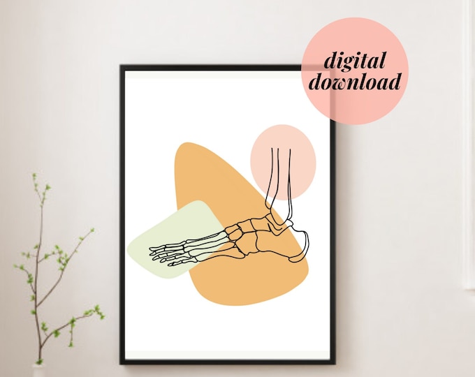 Lateral Foot Anatomy Art Minimalist Abstract Line - Etsy