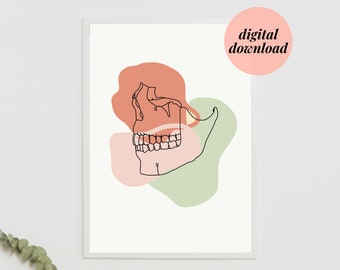 Jaw Anatomy Art - Etsy
