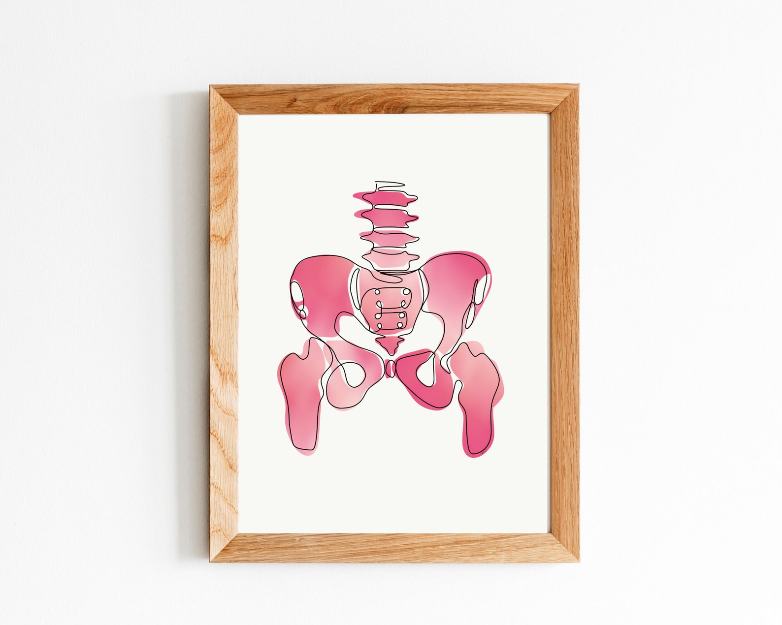 Pelvic Bone Tie Dye | Pelvis Spine Anatomy Line Art Illustrations ...