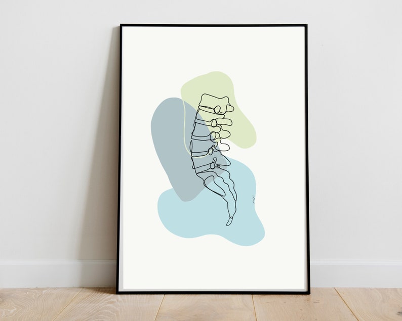 Lumbar Spine and Sacrum Minimal Abstract Art Anatomy Prints | Etsy