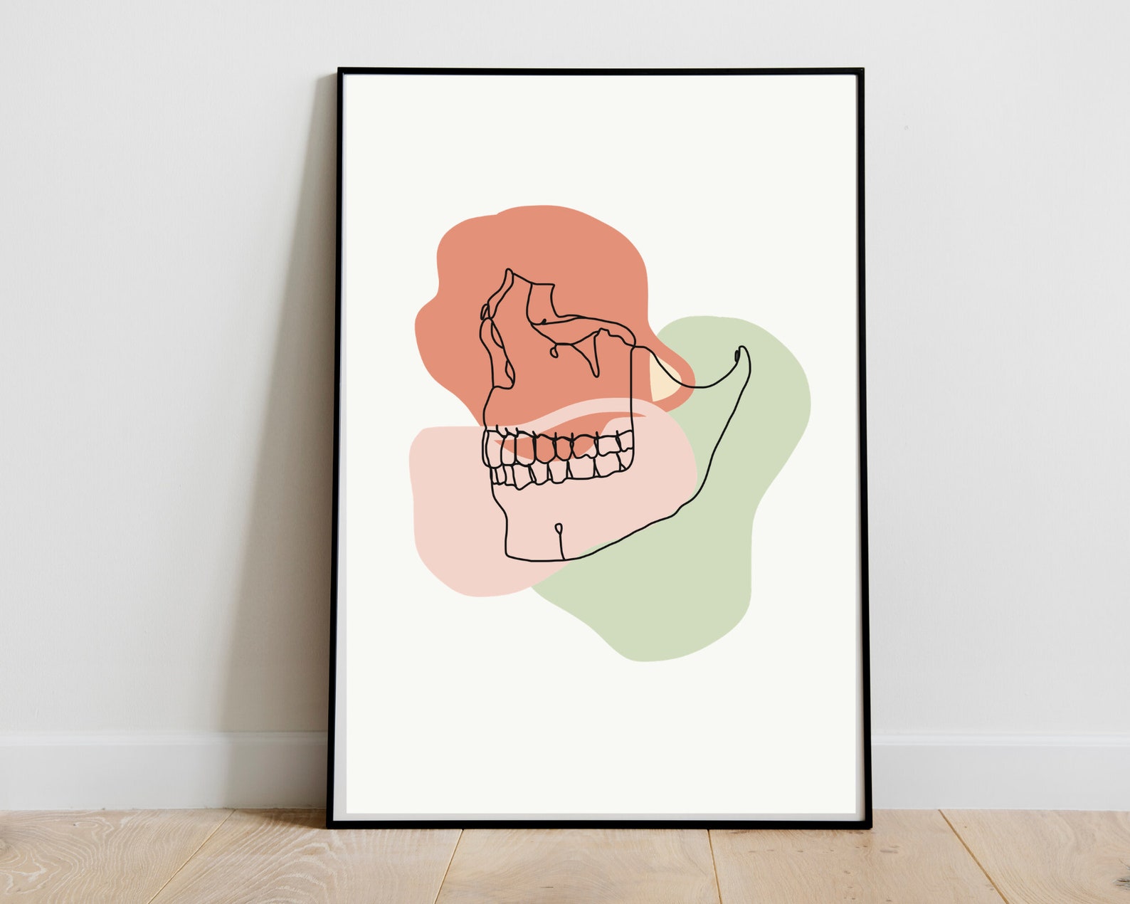 Jaw Mandible Side View Anatomy Illustration Line Art - Etsy