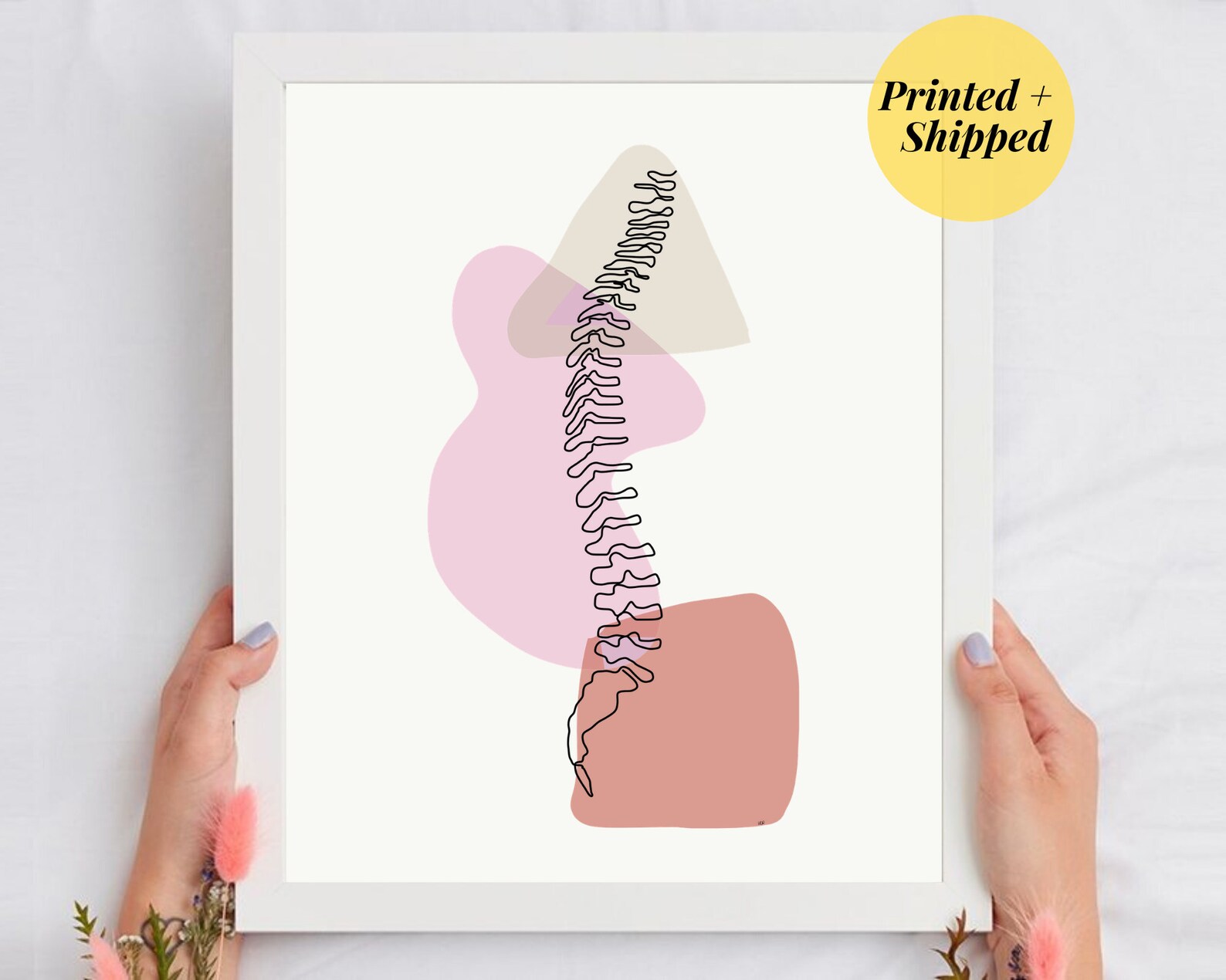 Full Spine Side View | Anatomy Prints Spine Art Line Drawing Chiro ...