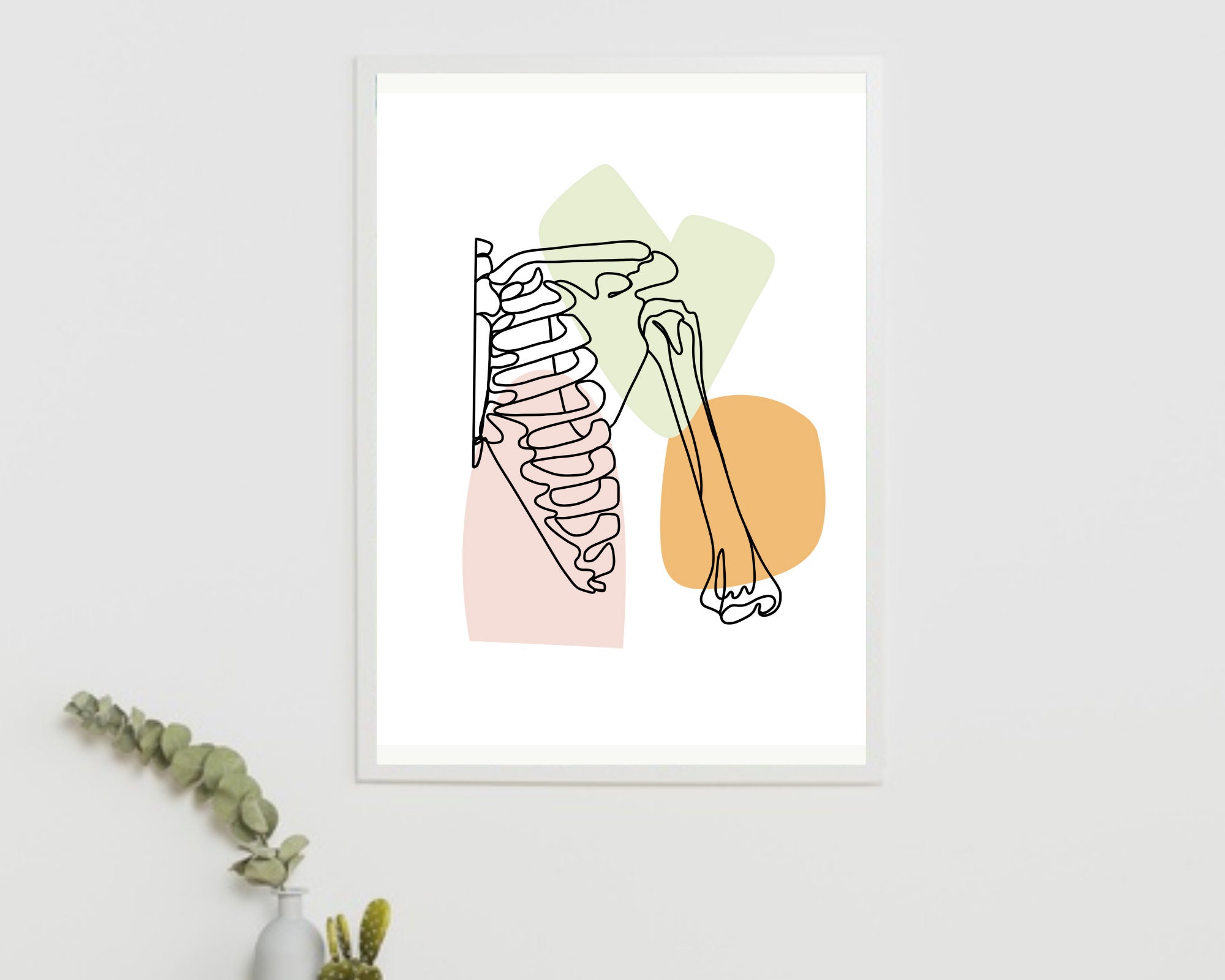 Rib Cage Shoulder Bones Line Art Anatomy Drawing - Etsy