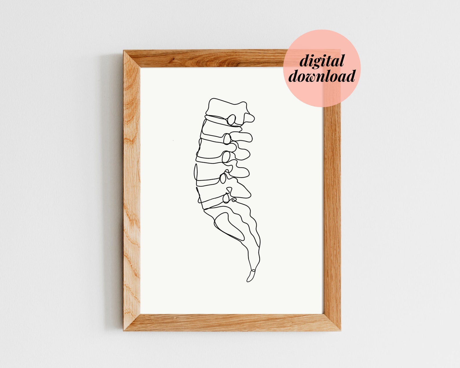 Lumbar Lateral View Minimal Anatomical | Line Anatomy Drawing ...