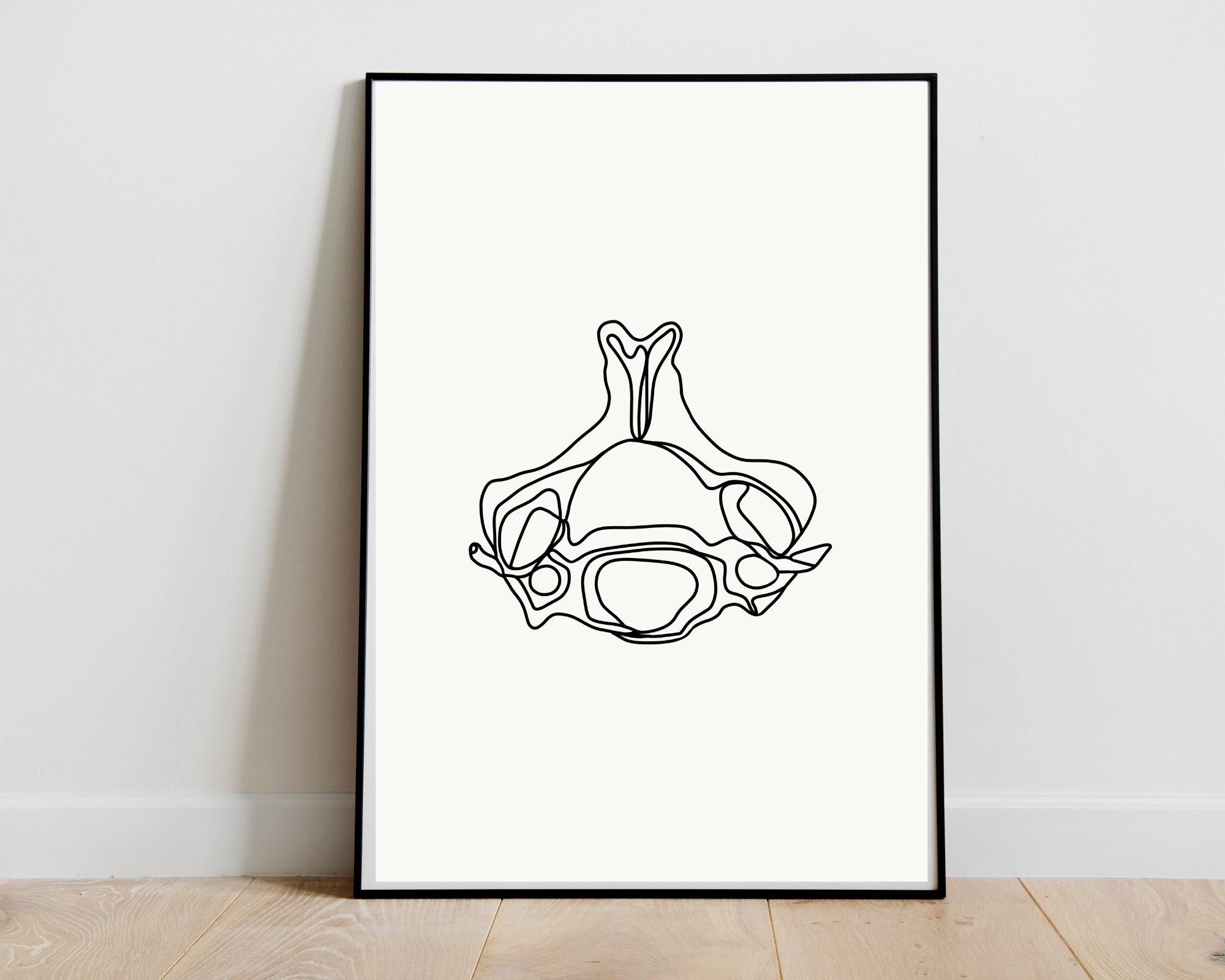 Cervical Spine Vertebra Black and White - Line Bone Anatomy Drawing ...