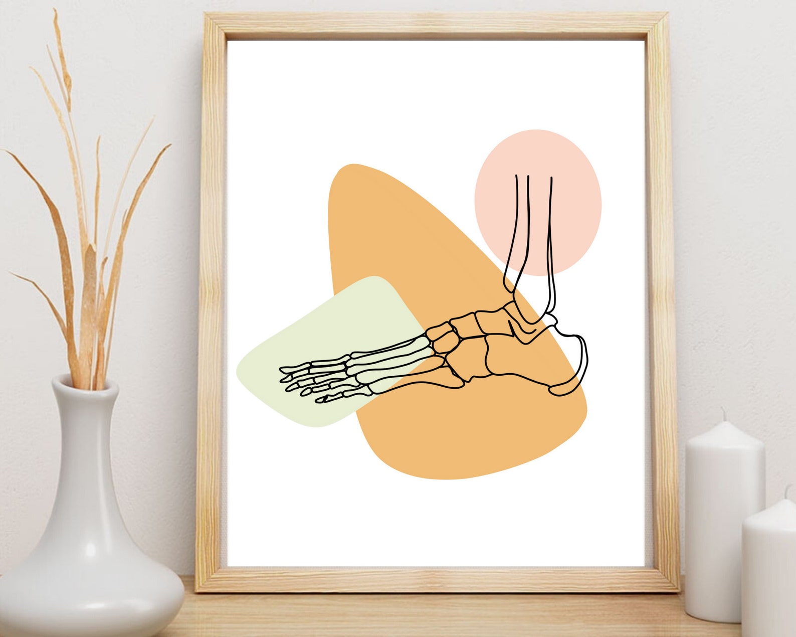 Foot Side View Anatomy Minimal Abstract Art Print Medical | Etsy