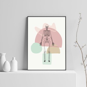 Skeleton Bones Full | Skeletal Line Art | Anatomy Drawing | Minimal ...