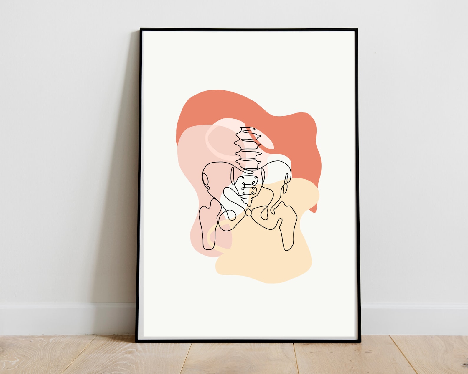Pelvis Printable Updated Pelvic Bone | Line Art Anatomy Illustration ...