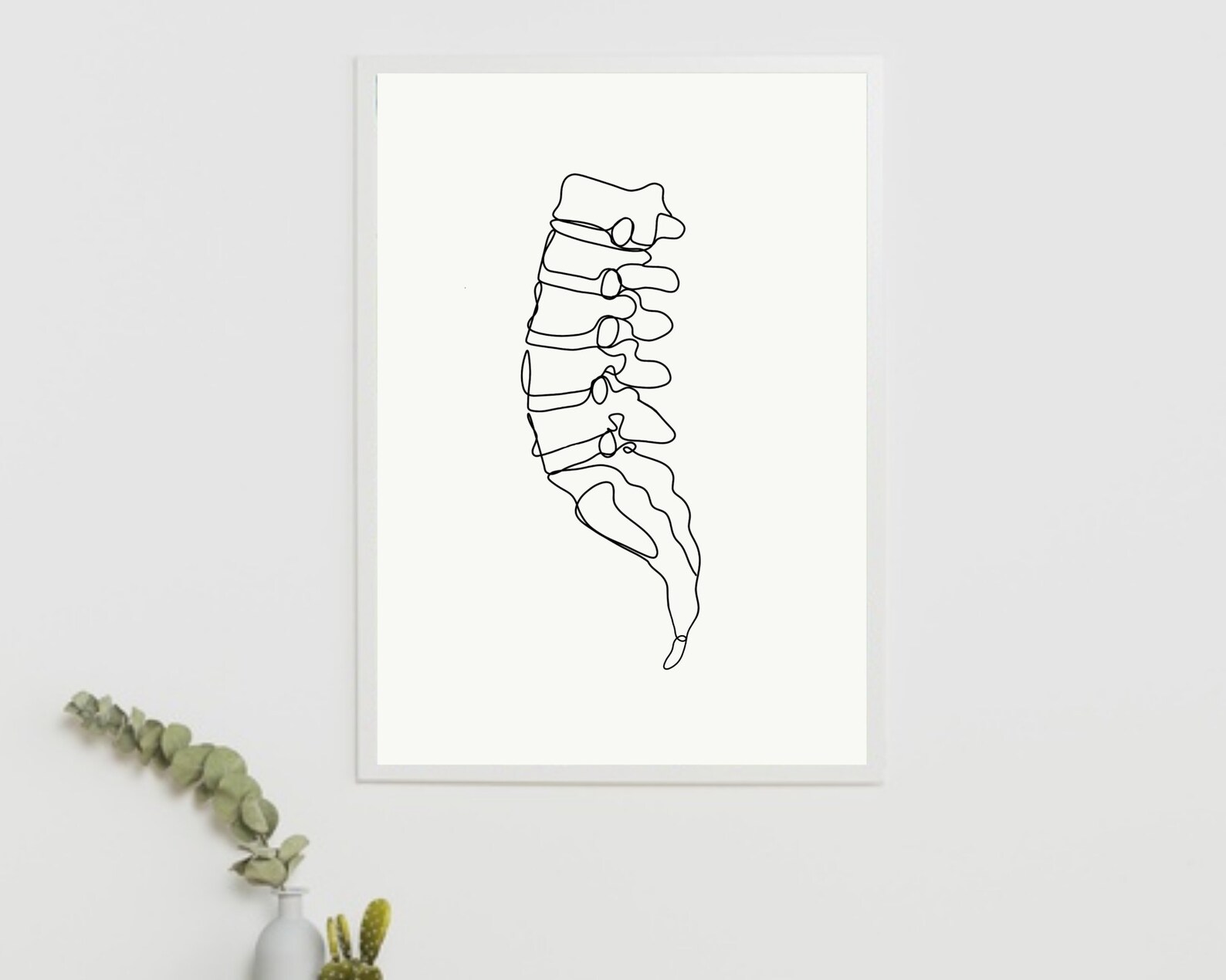 Lumbar Lateral View Minimal Anatomical | Line Anatomy Drawing ...
