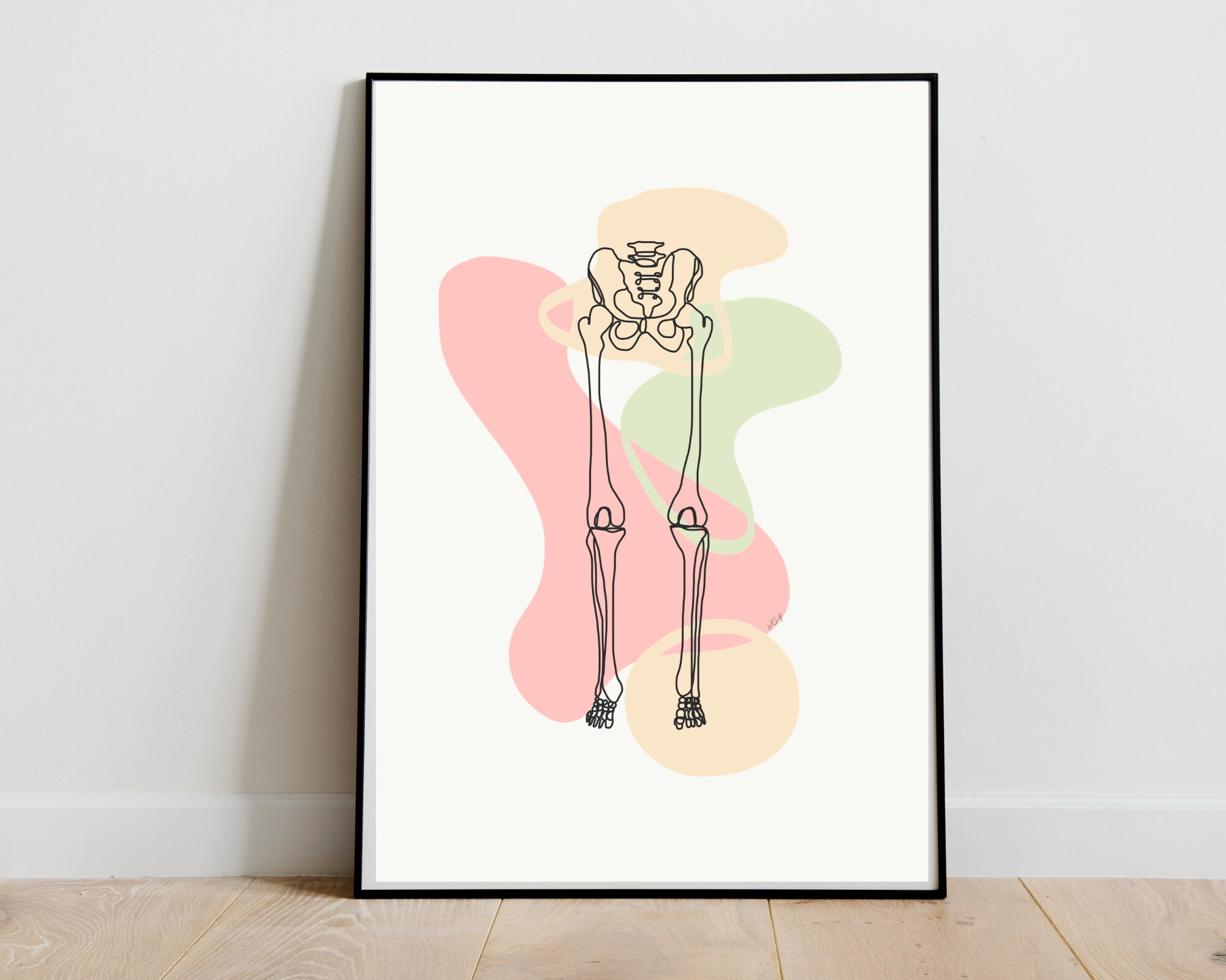 Lower Body Human Anatomy Bone Line Art Minimal Abstract Limb - Etsy