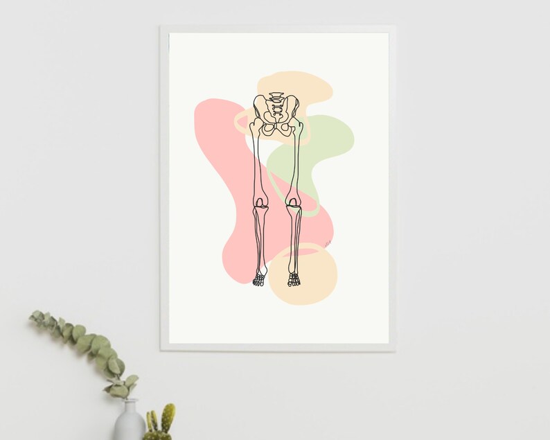Lower Body Human Anatomy Bone Line Art Minimal Abstract Limb - Etsy